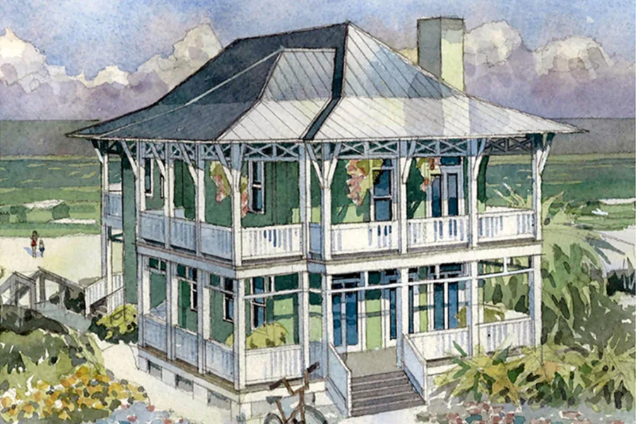 House Plans with Stacked Porches | Southern Living House Plans